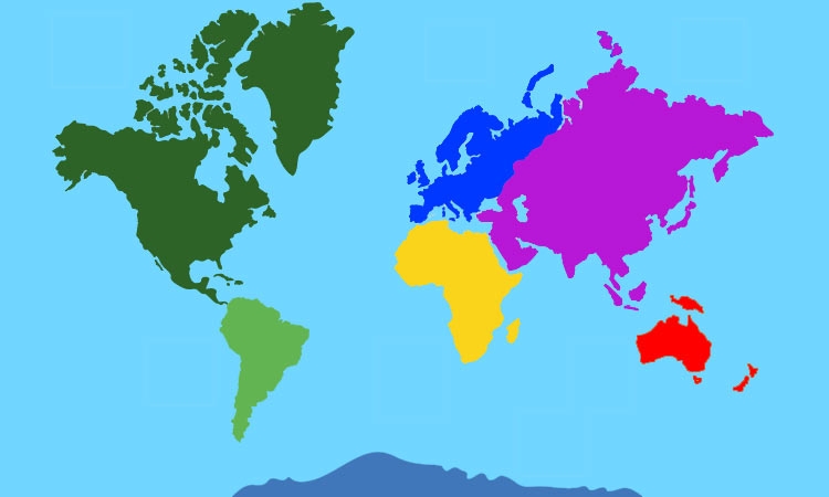 Kontinenti od najvećeg do najmanjeg (5. razred) - Školica NET