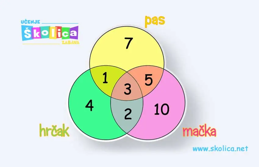 Skupovi - matematika, 5. razred, + vježbe u pdf formatu za ispis
