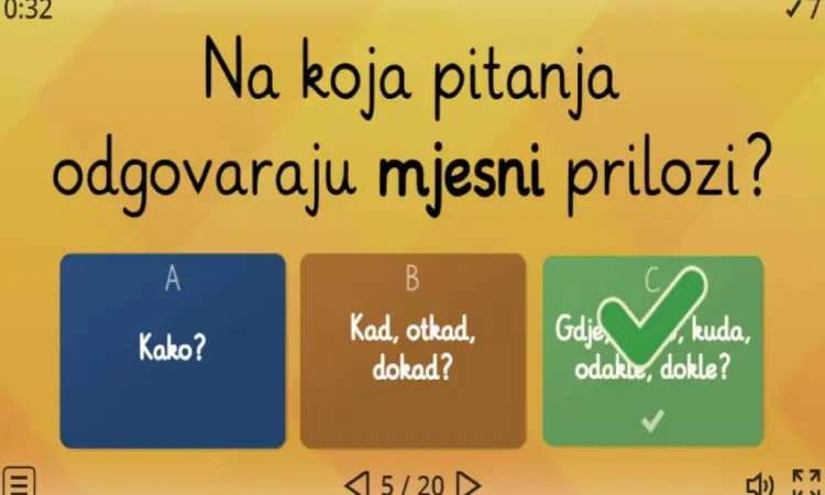 Nepromjenjive riječi (sve vrste) - hrvatski jezik, 5. razred