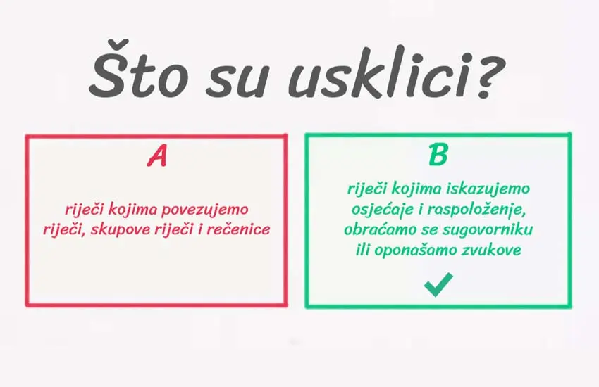Usklici - hrvatski jezik, 5. razred, + vježbe za ispis u pdf formatu
