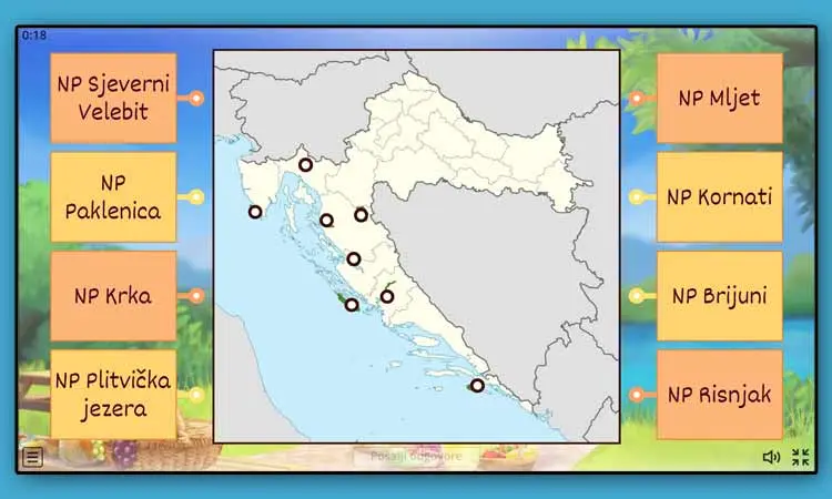 Slijepa karta - Nacionalni parkovi i parkovi prirode - snalaženje na ...