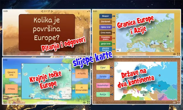 Zapadna Europa, + slijepe karte - 7. razred, geografija
