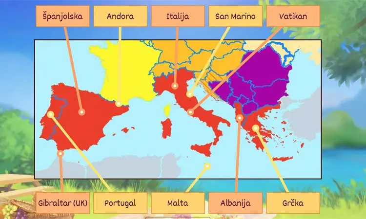 Zapadna Europa, + slijepe karte - 7. razred, geografija