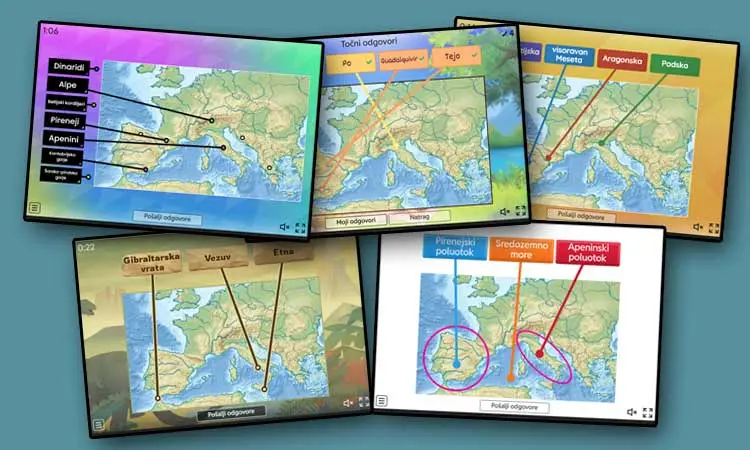 Zapadna Europa, + slijepe karte - 7. razred, geografija
