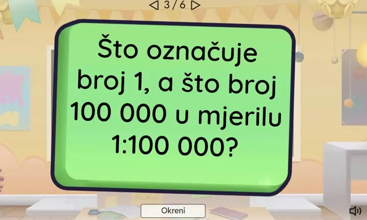 Geografsko mjerilo - 8. razred, geografija