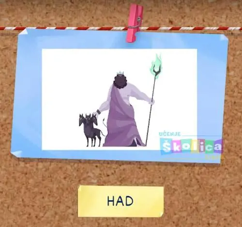 Grčki bogovi - kviz (povijest, 5. razred)